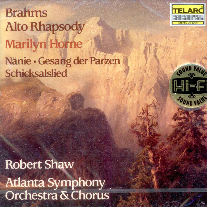 Club CD: BRAHMS - Alto Rhapsody / Nanie / Gesang der Parzen / Schicksalslied